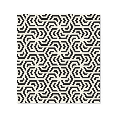 Hexagonal Geometric Pattern Premium Glass Kitchen Splashback W600mm x ...