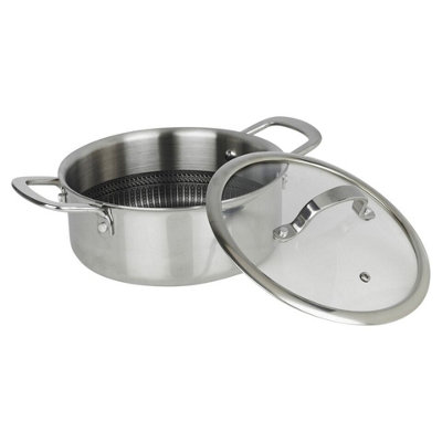 Hextec 24cm Diameter Non Stick Stainless Steel Induction Casserole Pot ...