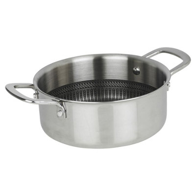 Hextec 24cm Diameter Non Stick Stainless Steel Induction Casserole Pot ...
