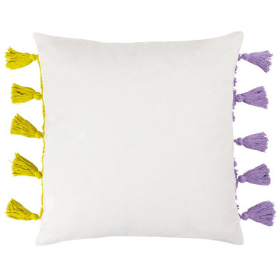 Heya Home Archow Tufted Tasselled Feather Rich Cushion | DIY at B&Q