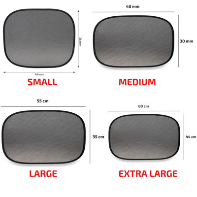 Heyner Germany Car Window Sun Shades Self-Adhesive Baby Kids Pet UV ...