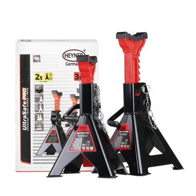 HEYNER Heavy Duty Axle Jack Stands 3 tons 2 Pcs Set Car Van Lifting ...