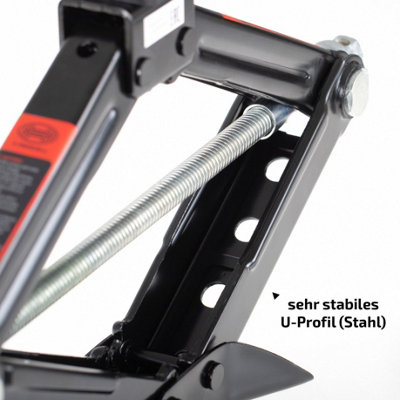 HEYNER Heavy Duty Car Scissor Jack 2 Ton With Ratchet Vehicle Lifting ...