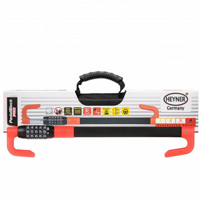 Heyner High Secure Car Steering Wheel Lock Brake Pedal Locking Bar Lock ...