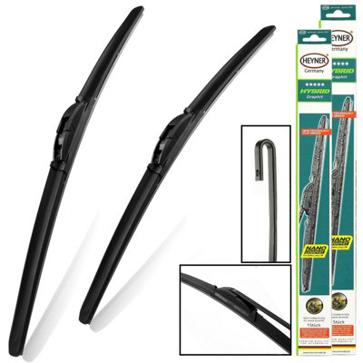 Heyner Hybrid Aeroflat Front Wiper Blades Fits Hyundai i10 2008-2019 ...
