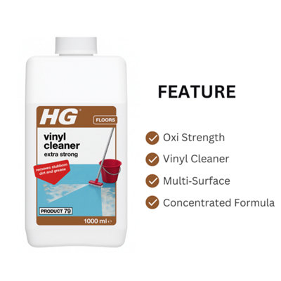 HG Extra Strong Vinyl Floor Cleaner Multi-Surface Liquid 1L - Pack of 3
