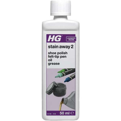 HG Stain Away 2, Removes Shoe Polish, Felt-Tip Pen, Oil & Grease, 50ml ...