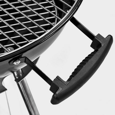 Hi-Gear Classic Mini Kettle BBQ with Wheels with Storage Rack, Outdoor ...