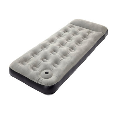 Hi-Gear Deluxe Single Air Bed with Built-in Foot Pump and Raised Pillow ...