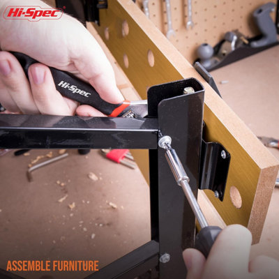 Hi-Spec 53pc Mechanics Hand Tool Kit Set Basic DIY Toolbox for Home