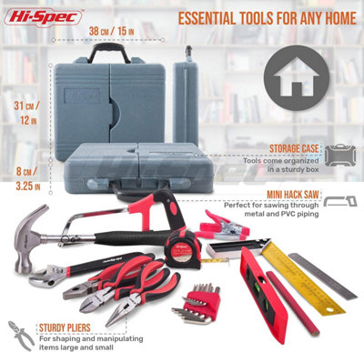 Buy Hi-Spec 71pc Home & Office DIY Tool Kit Set. Complete Household ...