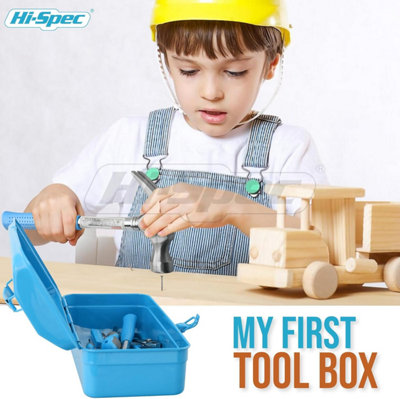 Hi-Spec Blue Beginner Tool Kit Set. Complete Real Hand Tools for DIY ...