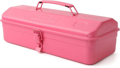 Hi-Spec Pink Steel Metal Barn Tool Box Carry Case: Ladies Styled High ...