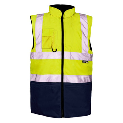 Hi-Vis 2-Tone Bodywarmer - Yellow/Navy Sizes XL