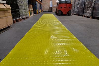 Hi-visibility Yellow Site Walkway Matting SiteMat 1m x 10m