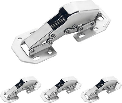 Hidden Cabinet Hinges 90 Degree 4 Pack Soft Close Surface Mount Spring ...