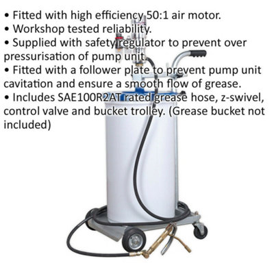 High Efficiency 50kg Air Operated Grease Pump with Safety Regulator