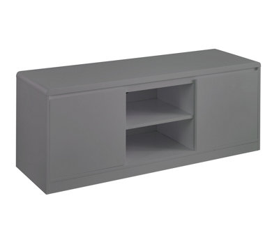 High Gloss Television TV Entertainment Unit with Curve Edges in Grey