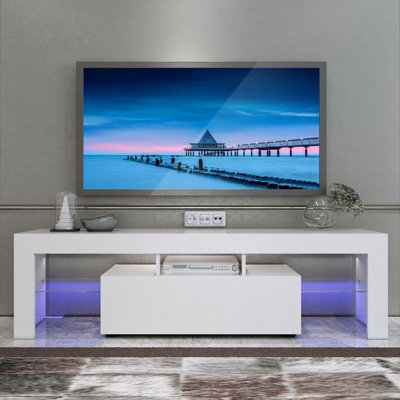 High Gloss Tv cabinet Tv Stand Tv Unit with Led Lights