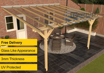 High Impact 3mm Suntuf Clear EZ Glaze Glass Like Polycarbonate Roofing ...