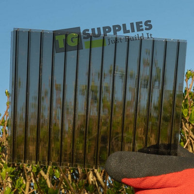 High Impact AntiFog 10mm Bronze Polycarbonate Roofing Sheet SkyPlex- UV ...