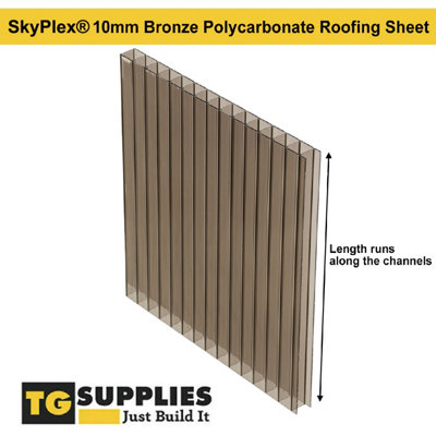 High Impact AntiFog 10mm Bronze Polycarbonate Sheet SkyPlex - UV ...
