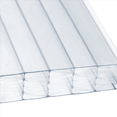 High Impact AntiFog 25mm Clear Polycarbonate Roofing Sheet SkyPlex - UV Protected Panel - 650x2000mm