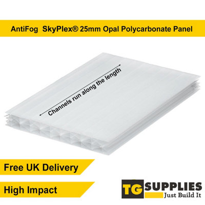 High Impact AntiFog 25mm Opal Polycarbonate Sheet SkyPlex - UV ...