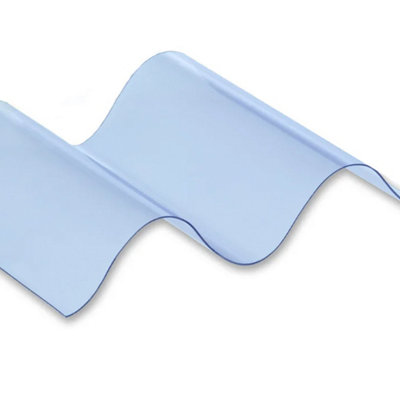 High Impact Big 6" Clear Sunruf PVC Corrugated Roofing Sheet with UV ...