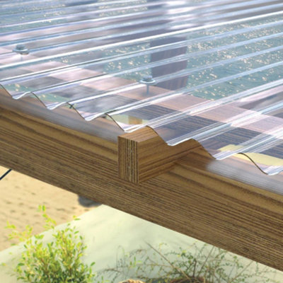 High Impact SUNTUF Strong Clear Stormproof Corrugated Polycarbonate ...