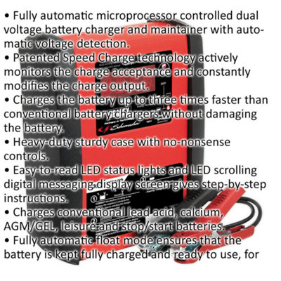 High-Performance 15A 12V Intelligent Battery Charger with Speed Charge ...
