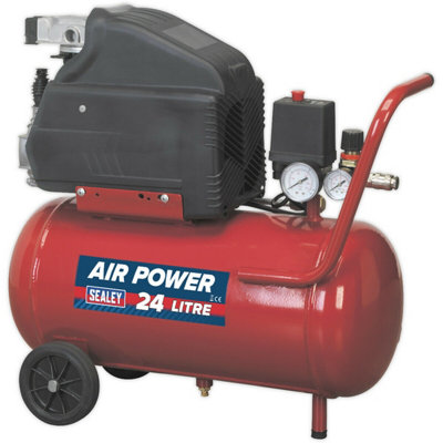 HIGH-PERFORMANCE 24L DIRECT DRIVE AIR COMPRESSOR WITH 1.5HP MOTOR AND ...