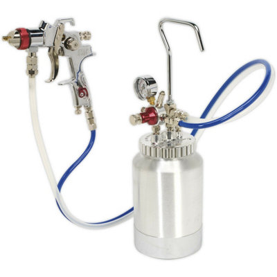 High-Performance 2L HVLP Pressure Pot Spray Gun with Adjustable Flow ...