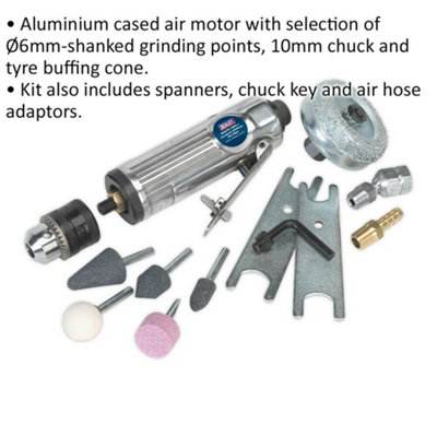 High-Performance Air Tyre Buffer Kit with Aluminium Motor - 22000 RPM ...