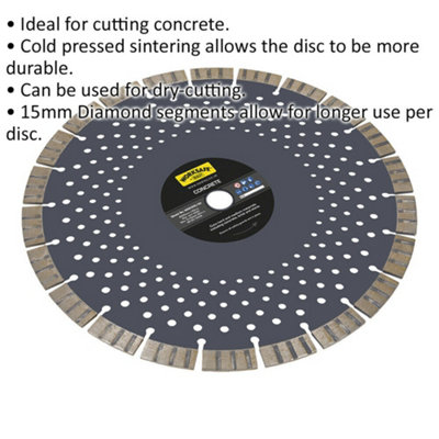 High-Performance Dry Concrete Cutting Disc - 300mm with Diamond ...