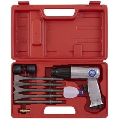 High-Performance Long Stroke Air Hammer and Chisel Kit with Storage Case
