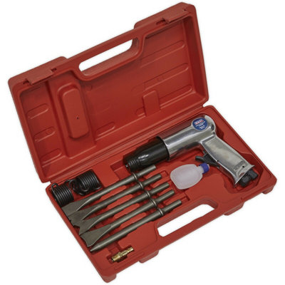 High-Performance Long Stroke Air Hammer and Chisel Kit with Storage Case