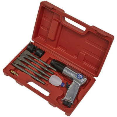 High-Performance Long Stroke Air Hammer and Chisel Kit with Storage Case