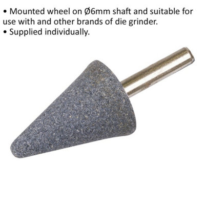 High-Performance Mounted Die Grinder Wheel - 25mm x 38mm Head with 6mm ...