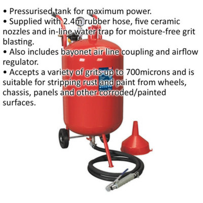 High-Performance Portable Sand Blasting Gun Kit with 75L Water Trap and ...