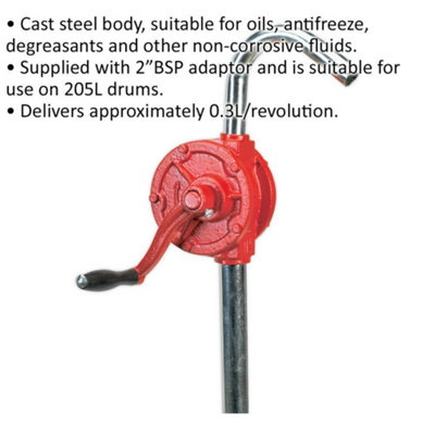 High-Performance Steel Rotary Pump for 205L Oil Drums with 2 Inch BSP ...