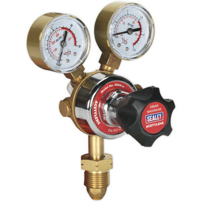 HIGH-PERFORMANCE TWIN GAUGE ACETYLENE REGULATOR WITH BULL NOSE ADAPTOR ...