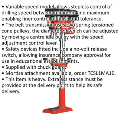 High-Performance Variable Speed Floor Standing Pillar Drill with 650W ...