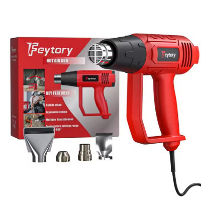 High Power Heat Gun with Dual Temp and 4 Nozzles