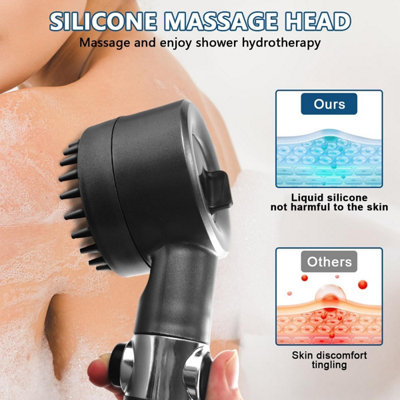 High Pressure 3 Mode Shower Head Kit with Filter & Scalp Massage ...