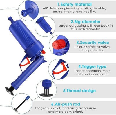 High Pressure Air Drain Pump Pipe Dredge Tool - Kitchen and Bathroom ...