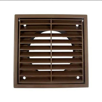 High-Quality 100mm Brown AIRVENT Fixed Louvre Grille for Optimal Airflow
