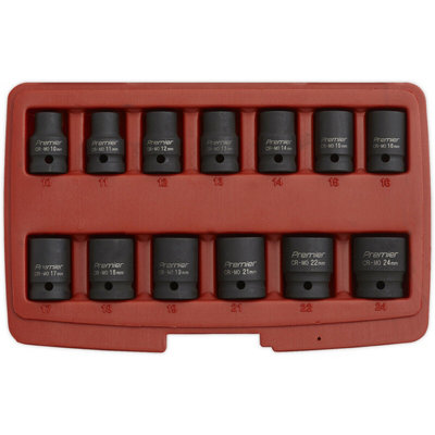 High-Quality 13 Piece Impact Socket Set - 1/2" Drive with Chromoly ...