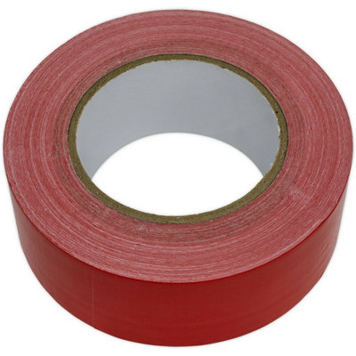 High-Quality 50mm x 50m Red Duct Tape - Easy Tear and Moisture Resistant