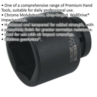 High-Quality 55mm Forged Impact Socket - 1 Inch Drive for Professional ...